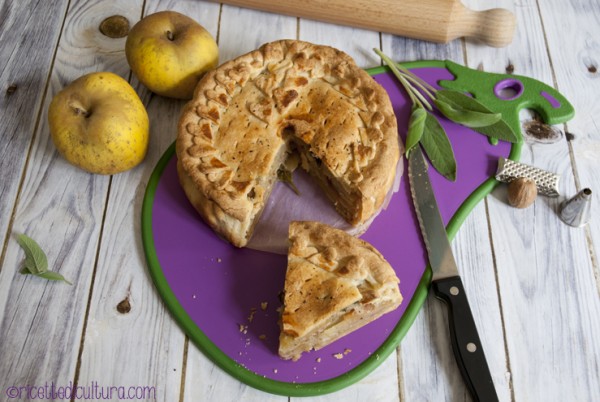 Shropshire fidget pie, torta con patate, mele e bacon - Ricette di Cultura